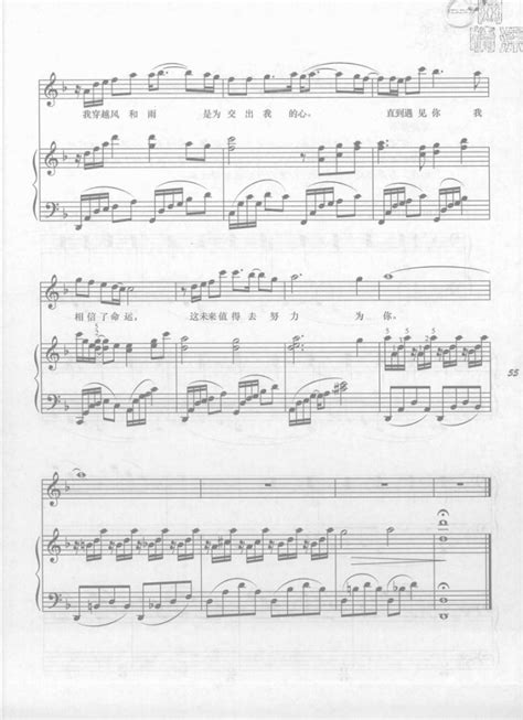 遇见c大调钢琴谱 遇见钢琴谱完整版c调 遇见钢琴谱简谱 大山谷图库