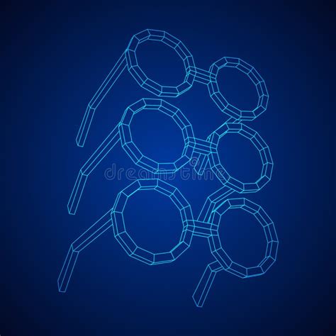 Nerd Round Retro Glasses Wireframe Vector Illustration Stock Vector