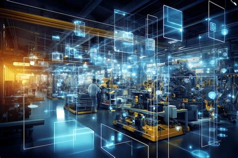 Premium Ai Image A Smart Factory With Iot Sensors Realistic Photo