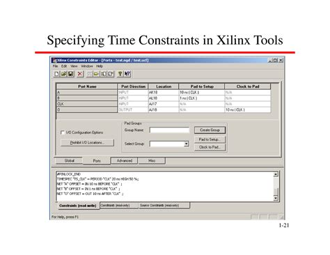Xilinx Timing Constraints Example At Hattie Rizer Blog