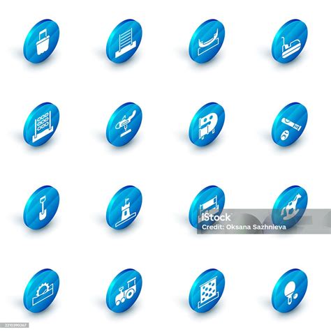 스웨덴 벽 보트 스윙 범퍼카 박하 사탕 발가락 게임 삽 장난감 스윙 비행기 공 및 아이 놀이터 슬라이드 파이프 아이콘과 야구 방망이를 설정합니다 벡터 3차원 형태에 대한