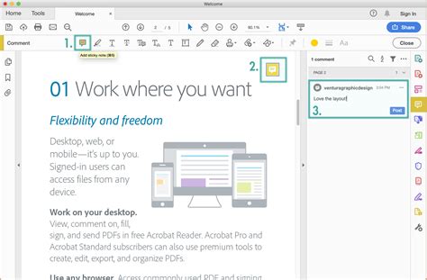 How To Make Comments In Adobe Acrobat — Ventura Graphic Design