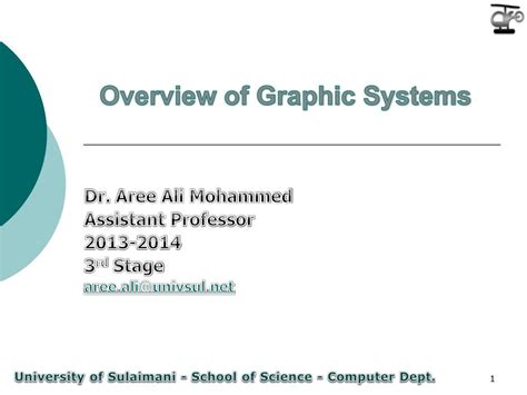 PPT Overview Of Graphics Systems By Dr Aree Ali Mohammed PowerPoint Presentation ID 1576317