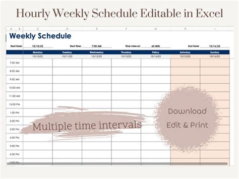 Daily Schedule Excel Template