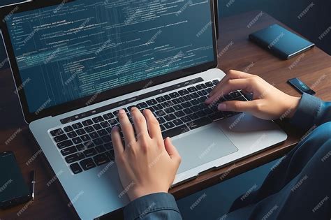 Premium Photo Hand Coding Concept Illustration