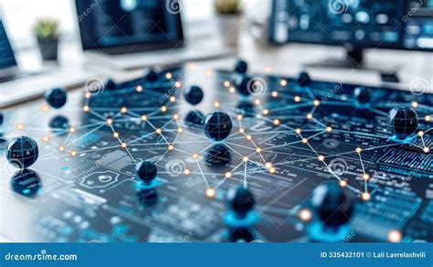 Internet Technology With Global Communication Network Connected Around The World Stock