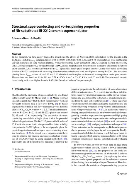 Structural Superconducting And Vortex Pinning Properties Of Nb Substituted Bi 2212 Ceramic