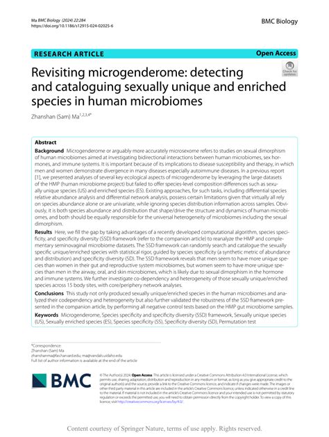 Pdf Revisiting Microgenderome Detecting And Cataloguing Sexually