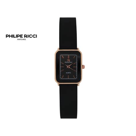 Jual PhiLipe Ricci Jam Tangan Wanita Kecil Analog Quartz Dial Kotak Perempuan Model Simpel