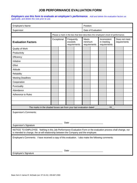 Employee Performance Evaluation Form Ubicaciondepersonascdmxgobmx