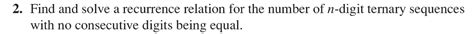 Solved 2 Find And Solve A Recurrence Relation For The