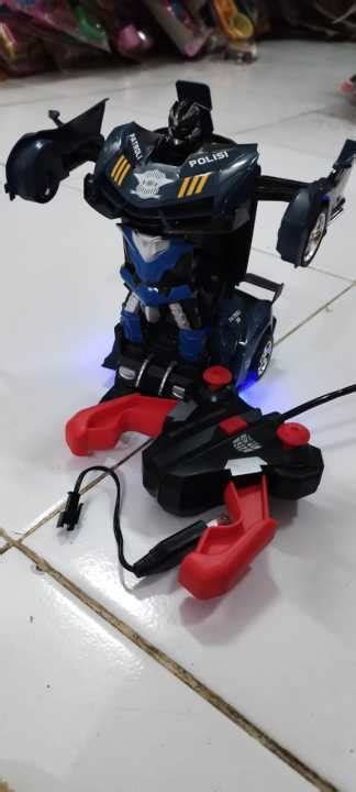 Rc Transformers Remote Control Mobil Jadi Robot Batrai Cas Lazada