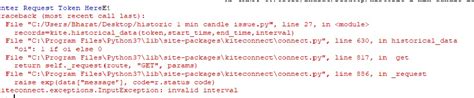 Unable To Get 1 Minute Historical Data From Historical Api Kite Connect Developer Forum