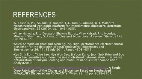 Biosensor For Cholesterol Detection Pptx Chemistry Science