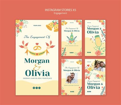 Premium Psd Engagement Template Design