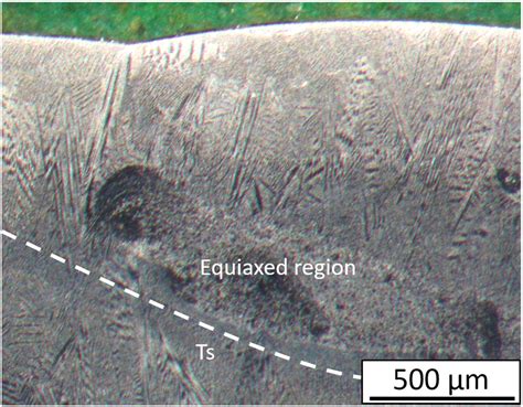 9 Om Cross Section Of The Last Built Layer With An Equiaxed Region