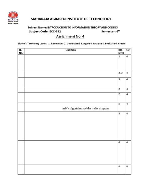 Itc Assignment 4 Pdf