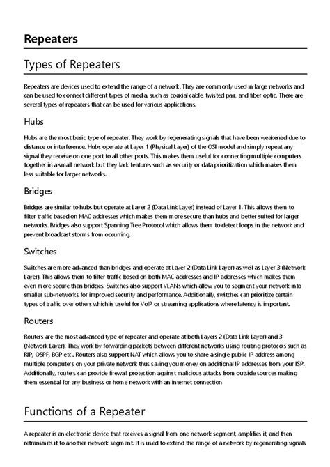 Repeaters In Computer Network Concepts Repeaters Types Of Repeaters Repeaters Are Devices Used