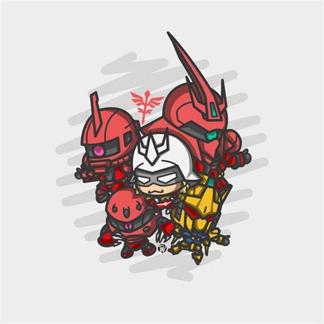 Char Aznable Popular Mobile Suit Mobile Suit Chibi Artwork