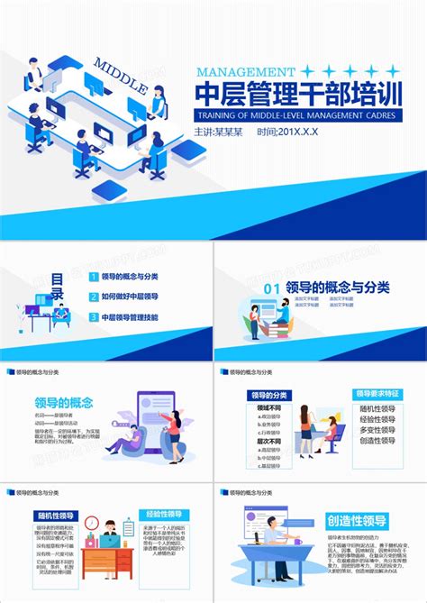 中层管理干部培训ppt模板下载管理图客巴巴