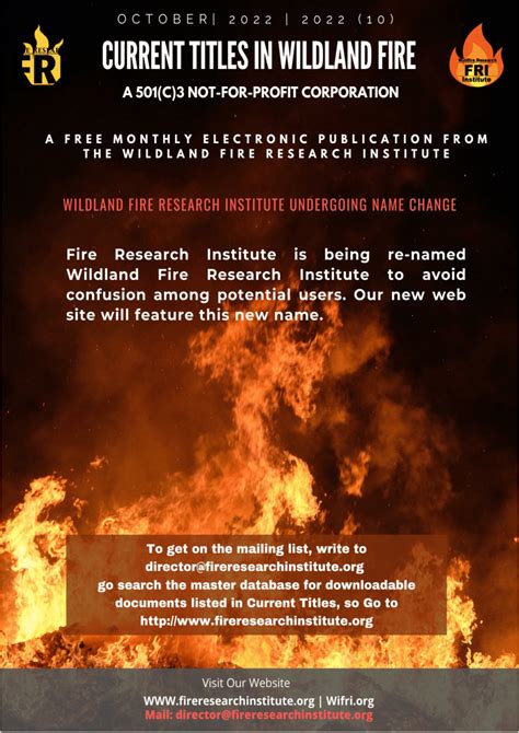Pdf Current Titles In Wildland Fire October 2022