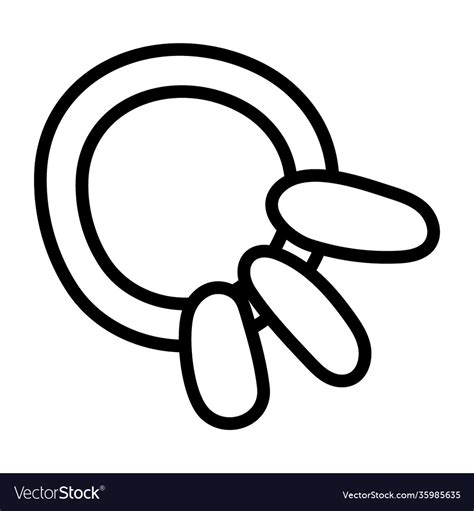 Teether Ring Royalty Free Vector Image Vectorstock