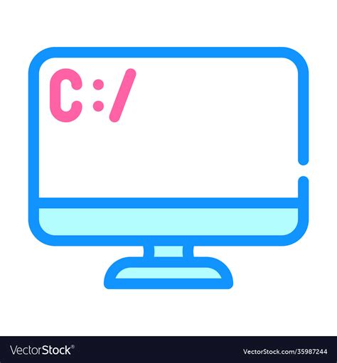 Coding Operating System Color Icon Royalty Free Vector Image