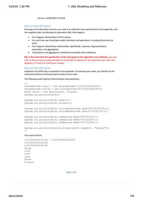 SOLUTION 7 Uml Modelling And Refences Studypool