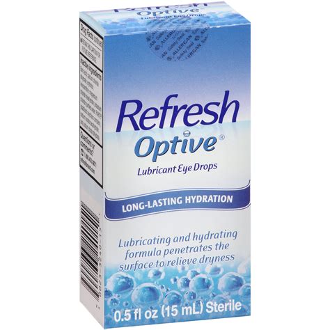 Refresh Optive Lubricant Eye Drops 0 5 Fl Oz Box