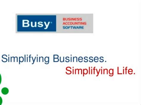 Busy Accounting Software Free Trial And Download Available At Best Price In Indore