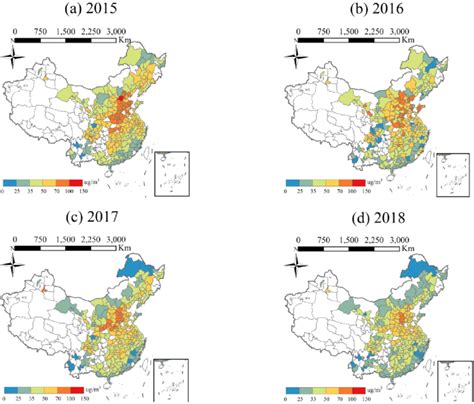 Spatiotemporal Distribution Of Pm 2 5 Of 270 Cities Download Scientific Diagram