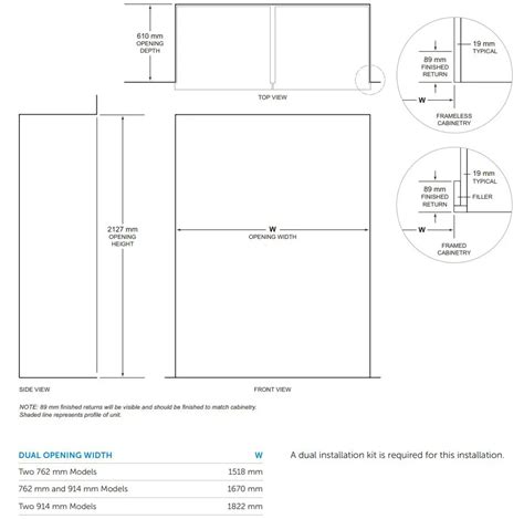Icbcl4850sid Sub Zero 91cm Classic French Door Refrigerator Freezer