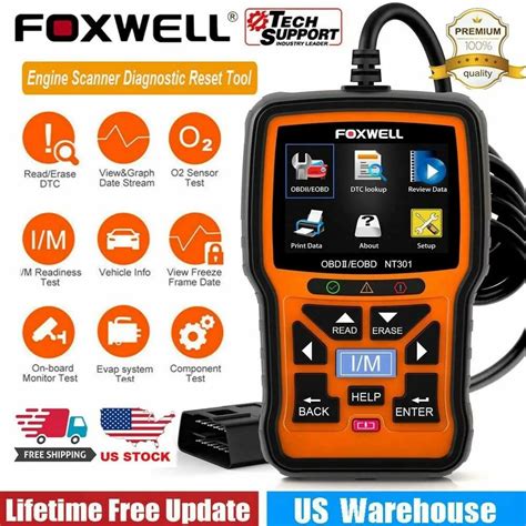 Foxwell Nt301 Obd2 Scanner Check Engine Light Read Clear Error Code