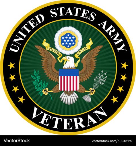 Seal Of The United States Army Veteran Royalty Free Vector
