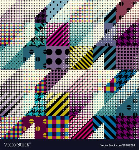 Geometrical Patchwork Pattern Royalty Free Vector Image
