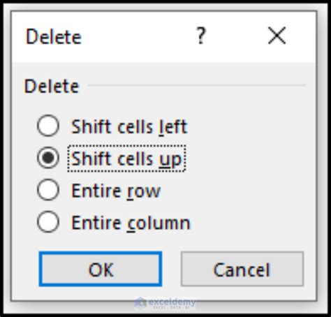 How To Delete A Cell In Excel 4 Easy Ways ExcelDemy