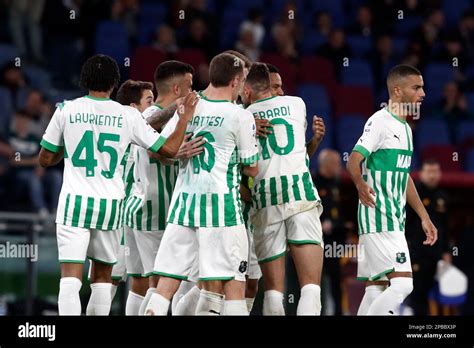 Rome Italy 12th Mar 2023 Domenico Berardi Second From Right Of