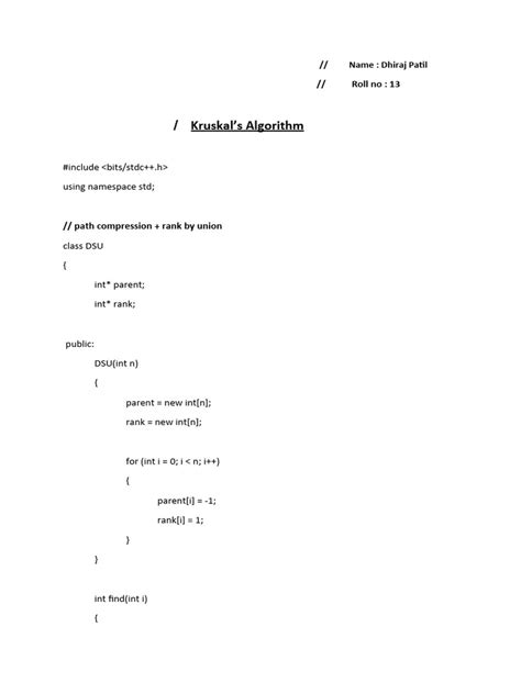 kruskal s algorithm code rno 13 download free pdf mathematical