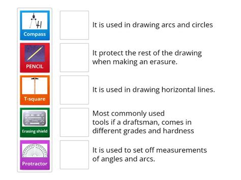 TLE 7 Drafting Tools And Equipments Match Up