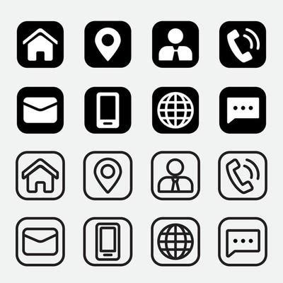 Phone Email Location Vector Art Icons And Graphics For Free Download
