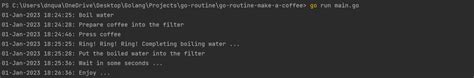 [golang] Make A Coffee With Go Routine