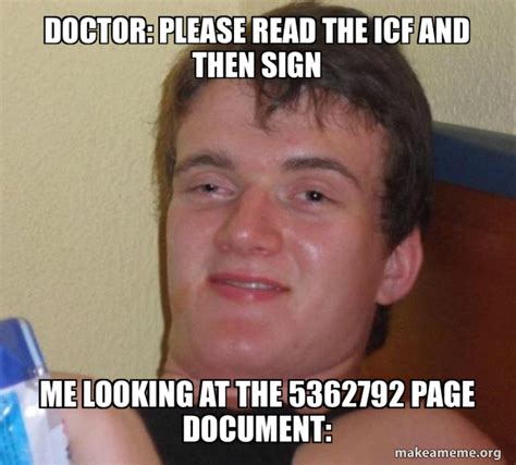 Doctor Please Read The Icf And Then Sign Me Looking At The 5362792