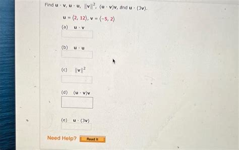 Solved Find Uv Uu V2 Uv V And U 3v Chegg Com