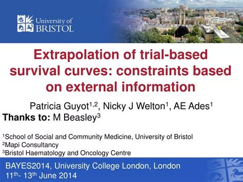 Ppt Extrapolation Of Trial Based Survival Curves Constraints Based On External Information