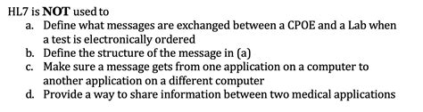 solved hl7 is not used to a define what messages are
