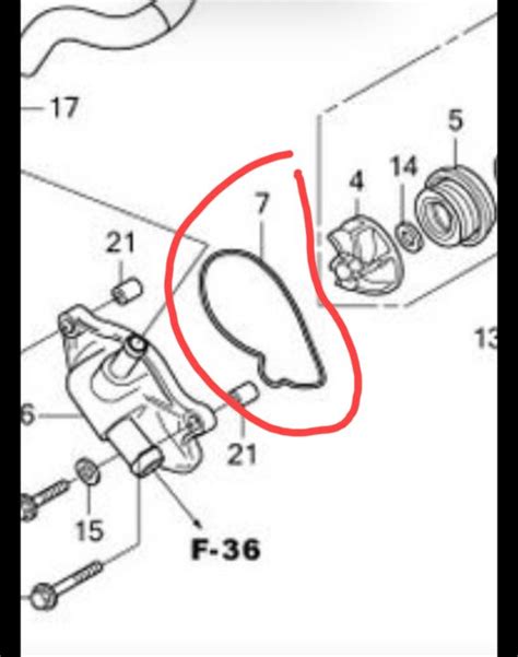 โอริงฝาครอบปั้มน้ำ Forza300 Gen1 Gen2 ปี2013 2020 เบิกใหม่ แท้โรงงาน