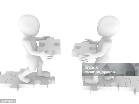 3d 사람들은 퍼즐 조각에서 다리를 구축 교량에 대한 스톡 사진 및 기타 이미지 교량 퍼즐 3차원 형태 Istock
