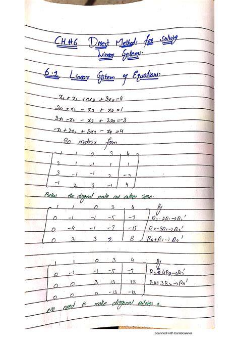 SOLUTION Direct Methods For Solving Linear Systems Studypool