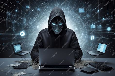 Premium Photo Metaphor For Hacking Personal Data On A Computer And On