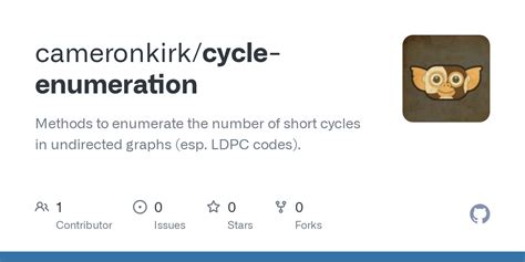 Github Cameronkirkcycle Enumeration Methods To Enumerate The Number Of Short Cycles In
